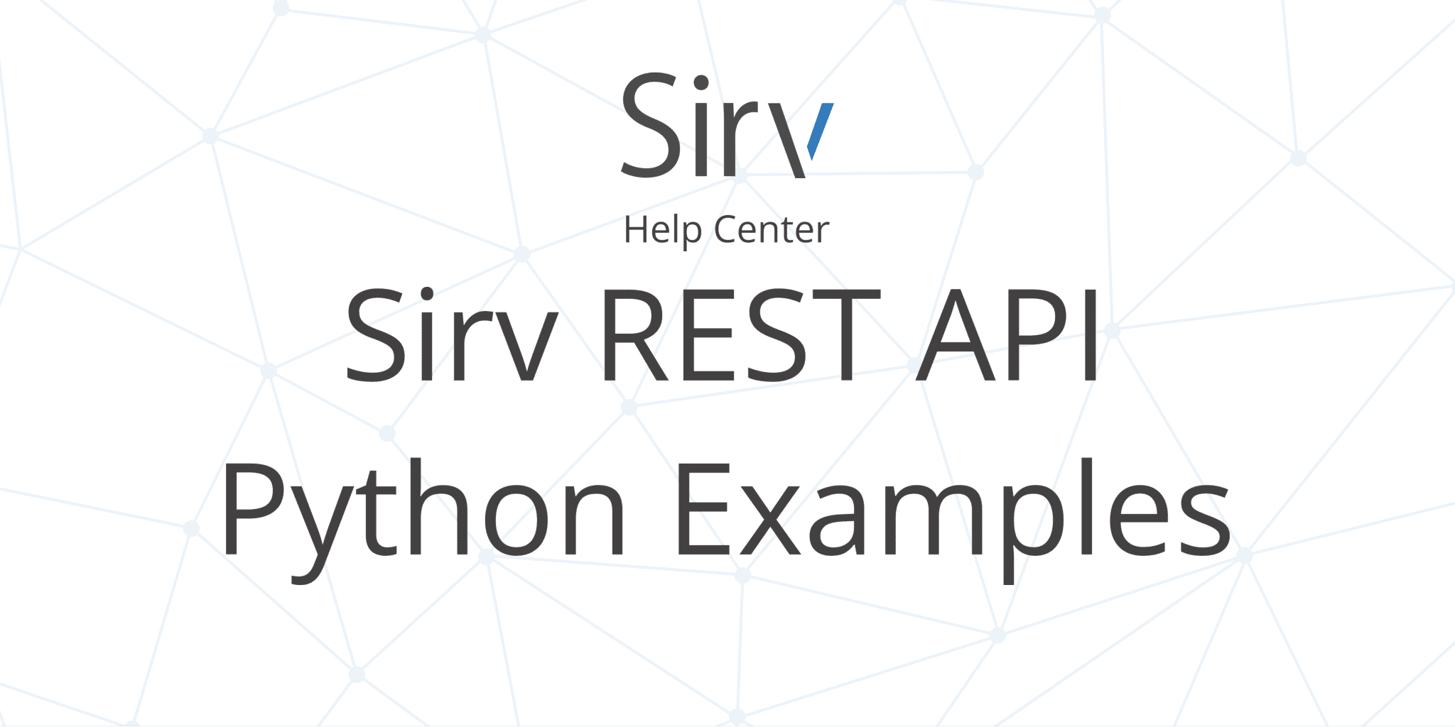 Sirv Rest Api Python Examples Sirv Help Center